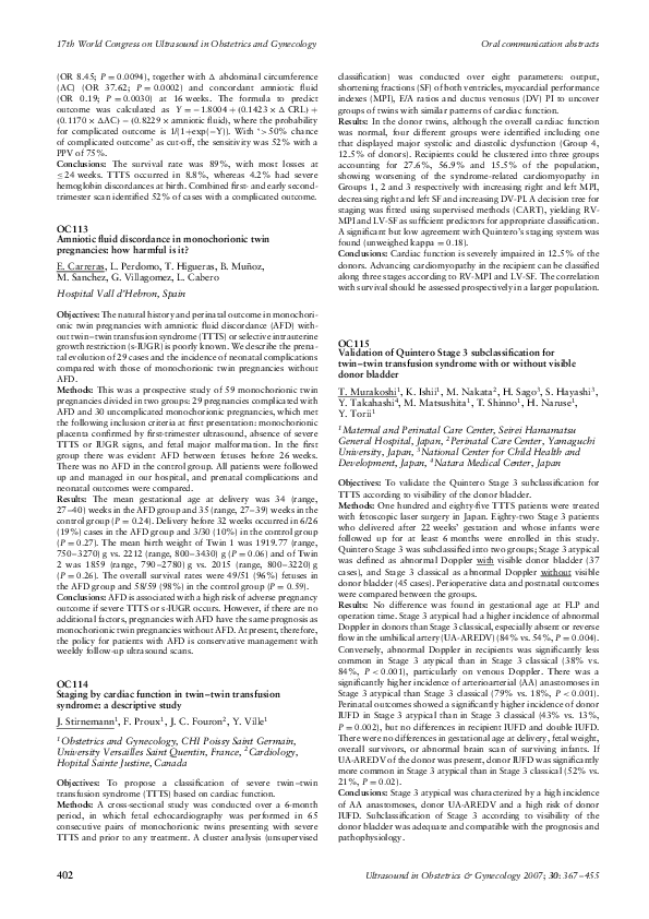 (PDF) OC115: Validation of Quintero Stage 3 subclassification for twin ...