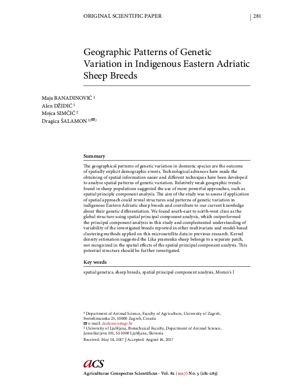 (PDF) Geographic Patterns of Genetic Variation in Indigenous Eastern ...