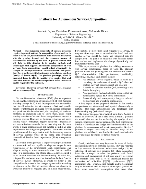 (PDF) Platform for Autonomous Service Composition