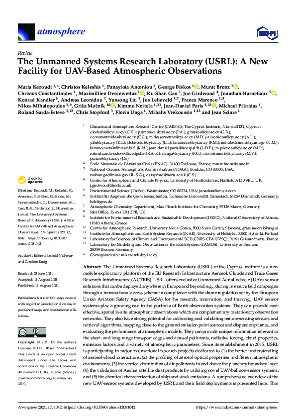 (PDF) The Unmanned Systems Research Laboratory (USRL): A New Facility ...