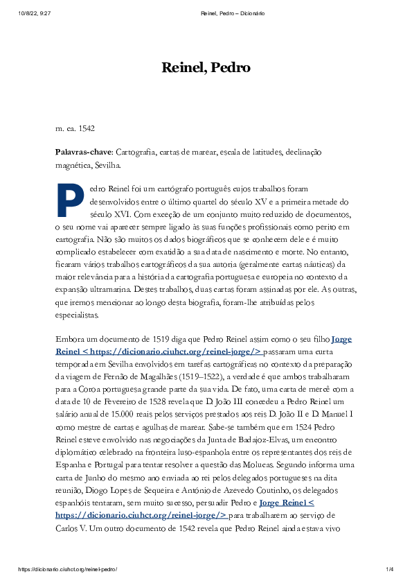 (PDF) Reinel, Pedro – Dicionário