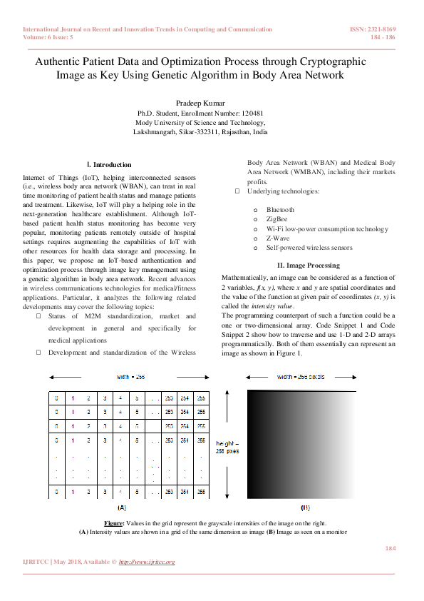 (PDF) Authentic Patient Data and Optimization Process through Cryptographic Image as Key Using ...