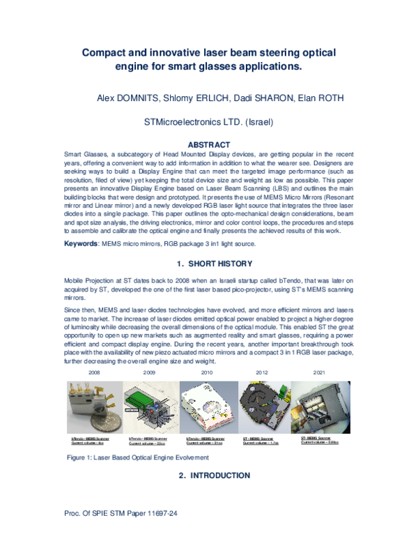 (PDF) Compact and innovative laser beam steering optical engine for ...