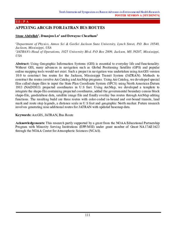 (PDF) Applying Arcgis for Jatran Bus Routes | Stone Abdullah - Academia.edu (PDF) Applying Arcgis for Jatran Bus Routes | Stone Abdullah - Academia.edu