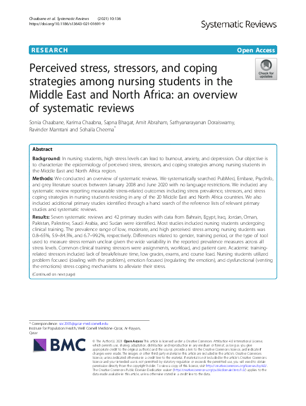 (PDF) Examining stress perceptions and coping strategies among Saudi nursing students: A ...
