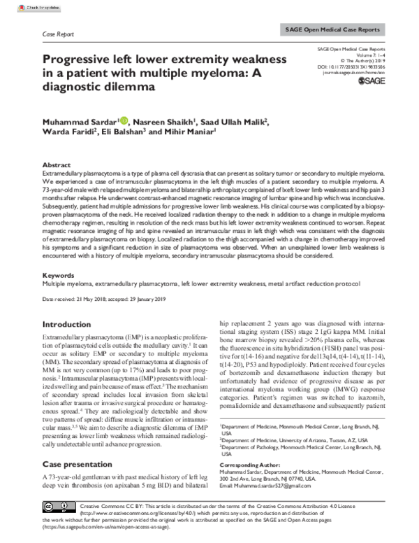 (PDF) Progressive left lower extremity weakness in a patient with ...