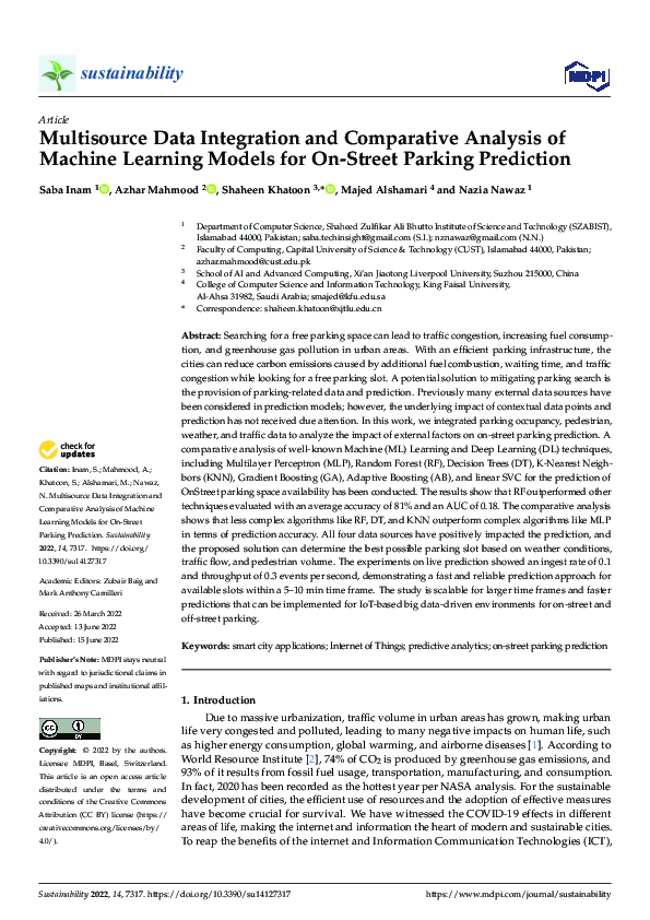 Pdf Multisource Data Integration And Comparative Analysis Of Machine Learning Models For On
