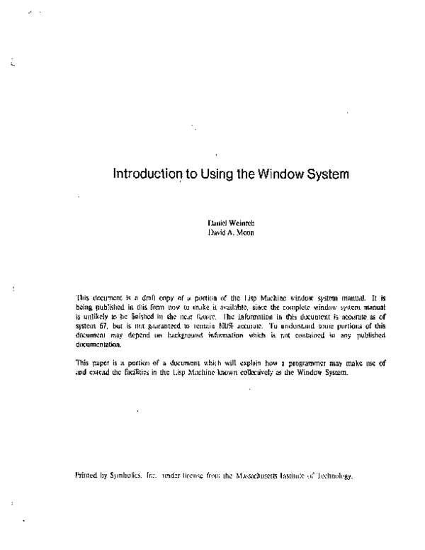 (PDF) Introduction to using the window system