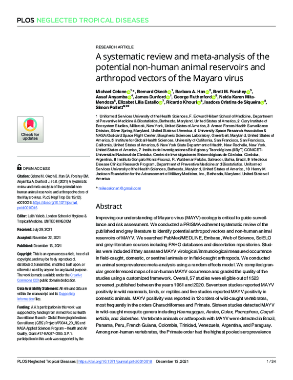 (PDF) A systematic review and meta-analysis of the potential non-human ...