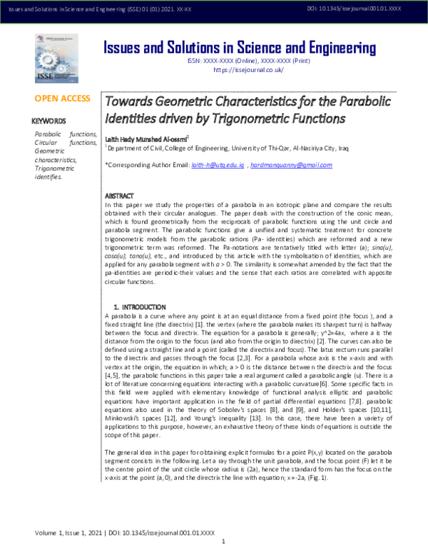 (PDF) Towards Geometric Characteristics for the Parabolic Identities ...