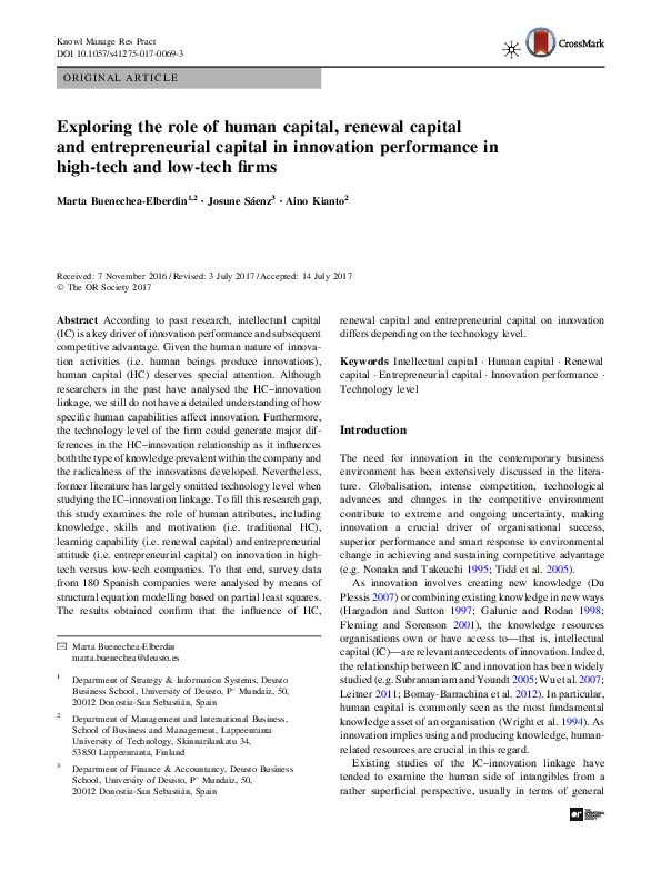 (PDF) Exploring the role of human capital, renewal capital and ...