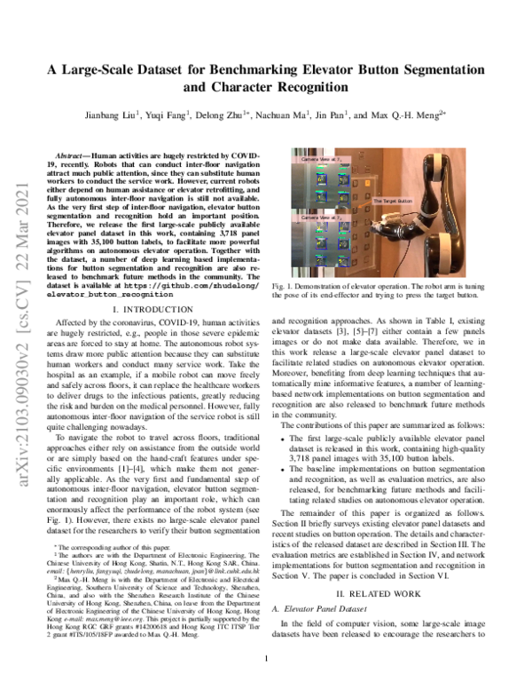 Pdf A Large Scale Dataset For Benchmarking Elevator Button