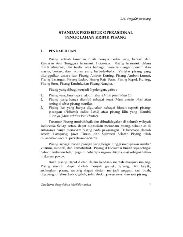 (PDF) PPMT 5 Sidomukti 1, Unimma, SOP Keripik Pisang
