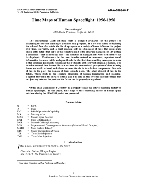 (PDF) Time Maps of Human Spaceflight: 1956-1958