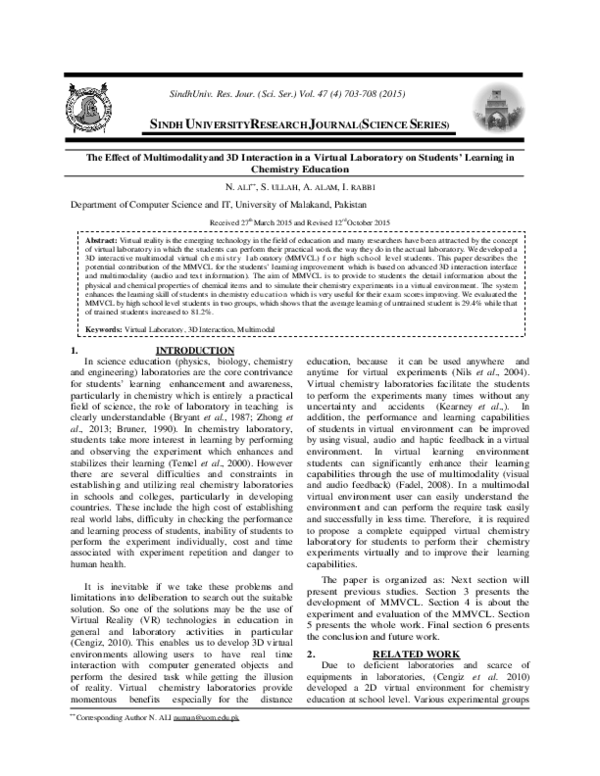 (PDF) The Effect of Multimodality and 3D Interaction in a Virtual Laboratory on Students ...