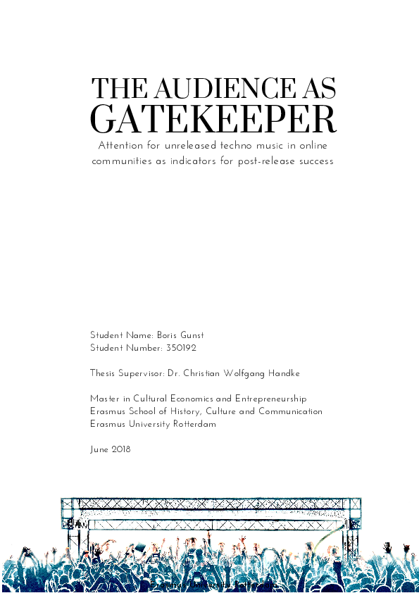 (PDF) THE AUDIENCE AS GATEKEEPER - Attention for unreleased techno ...