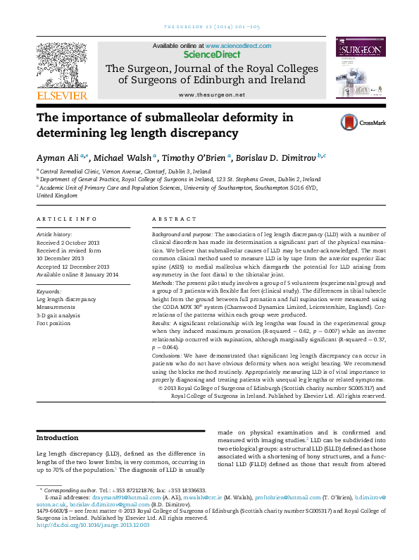 (PDF) The importance of submalleolar deformity in determining leg ...