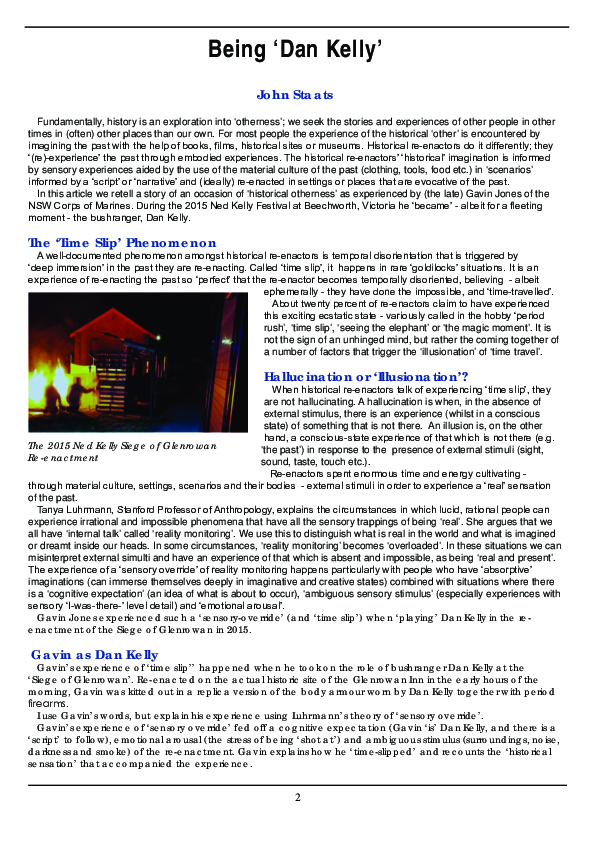 (PDF) Being 'Dan Kelly' | John Staats - Academia.edu