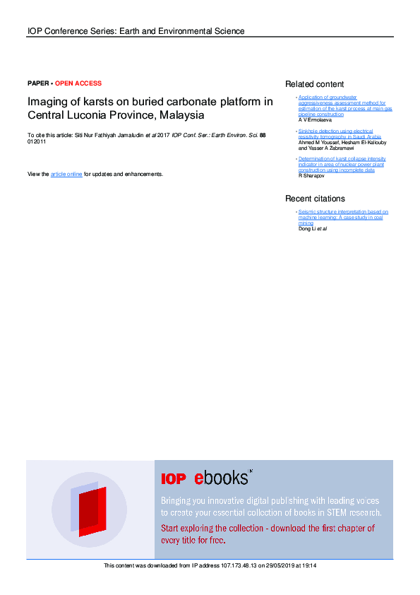 (PDF) Imaging of karsts on buried carbonate platform in Central Luconia ...