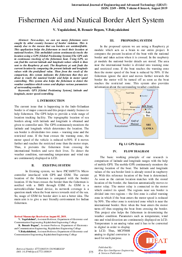 (PDF) Fishermen Aid and Nautical Border Alert System