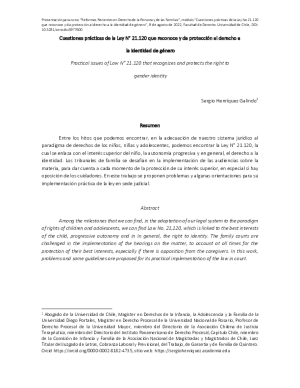 (PDF) Cuestiones practicas de la Ley 21120