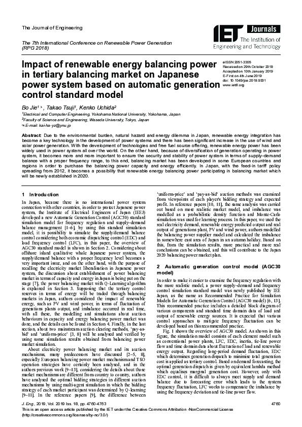 (PDF) Impact of renewable energy balancing power in tertiary balancing ...