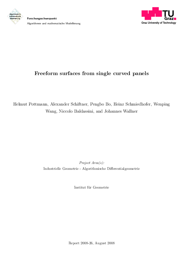 (PDF) Freeform surfaces from single curved panels