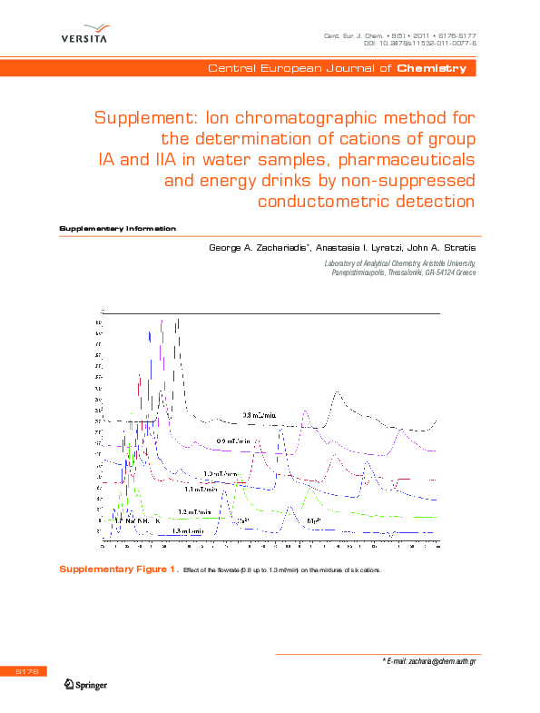 (PDF) Ion chromatographic method for the determination of cations of ...