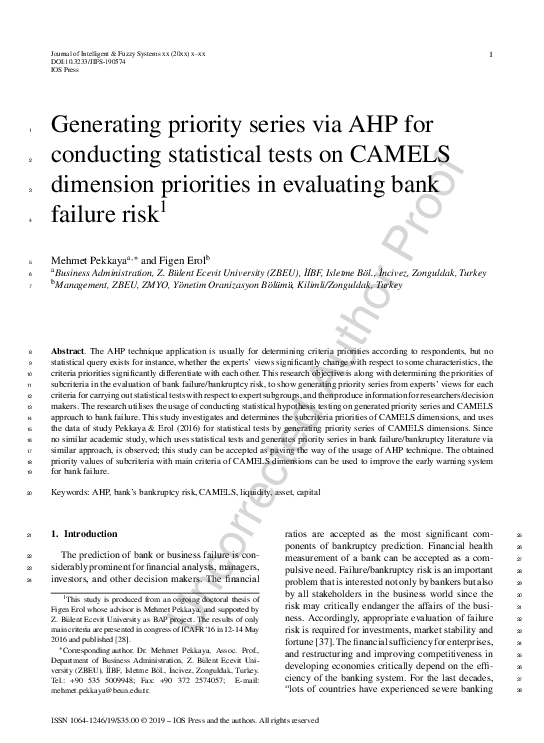 (PDF) Generating priority series via AHP for conducting statistical ...