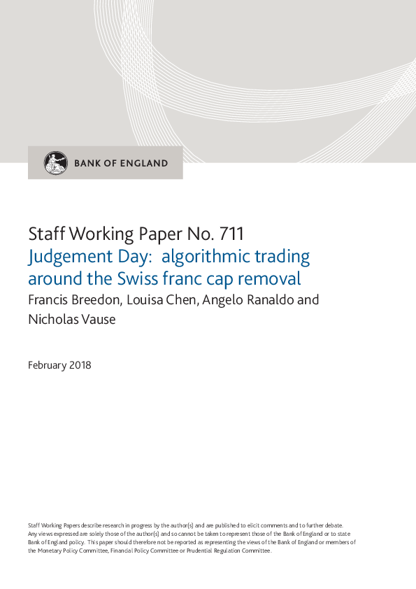 (PDF) Judgement Day: Algorithmic Trading Around the Swiss Franc Cap ...