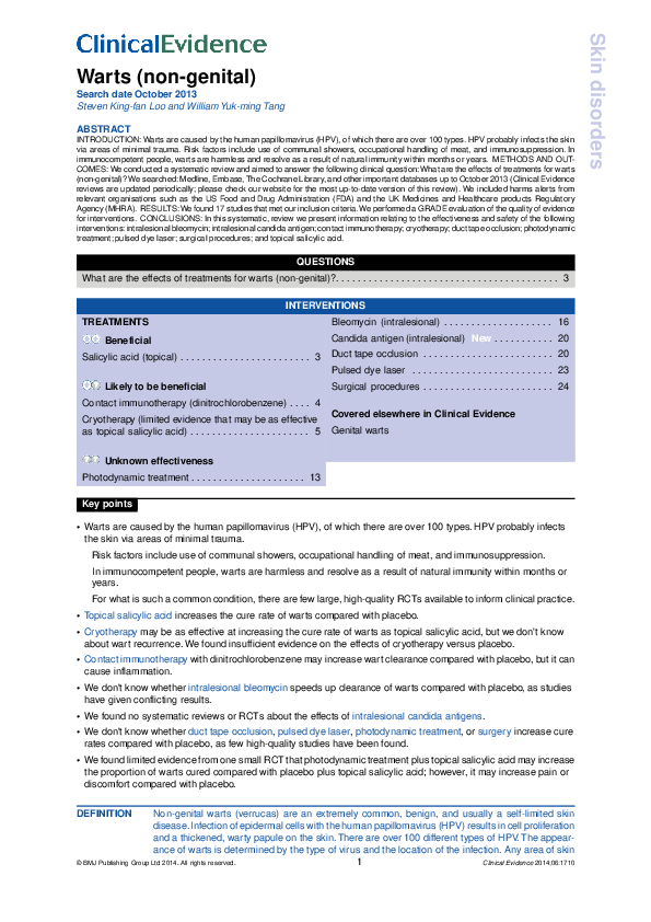 (PDF) Warts (non-genital) | Steven Loo - Academia.edu