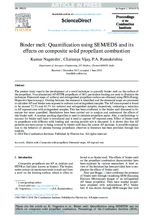(PDF) Binder melt: Quantification using SEM/EDS and its effects on ...