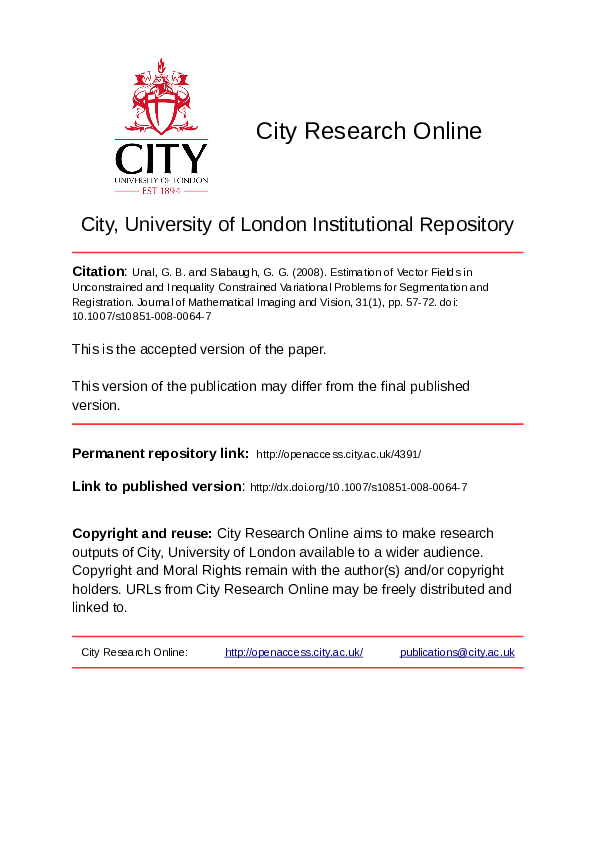 Pdf Estimation Of Vector Fields In Unconstrained And Inequality