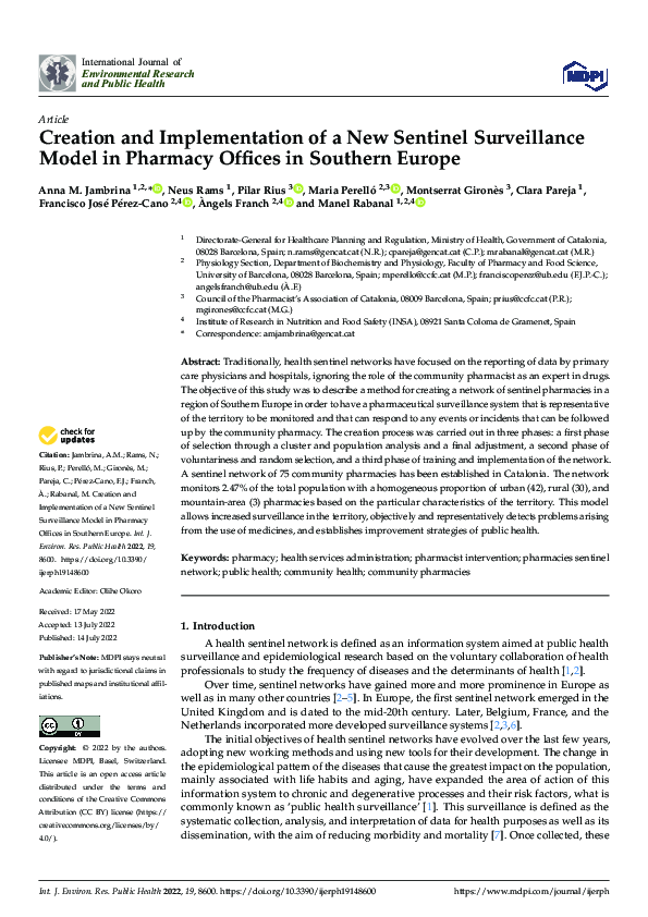 (PDF) Creation and Implementation of a New Sentinel Surveillance Model ...