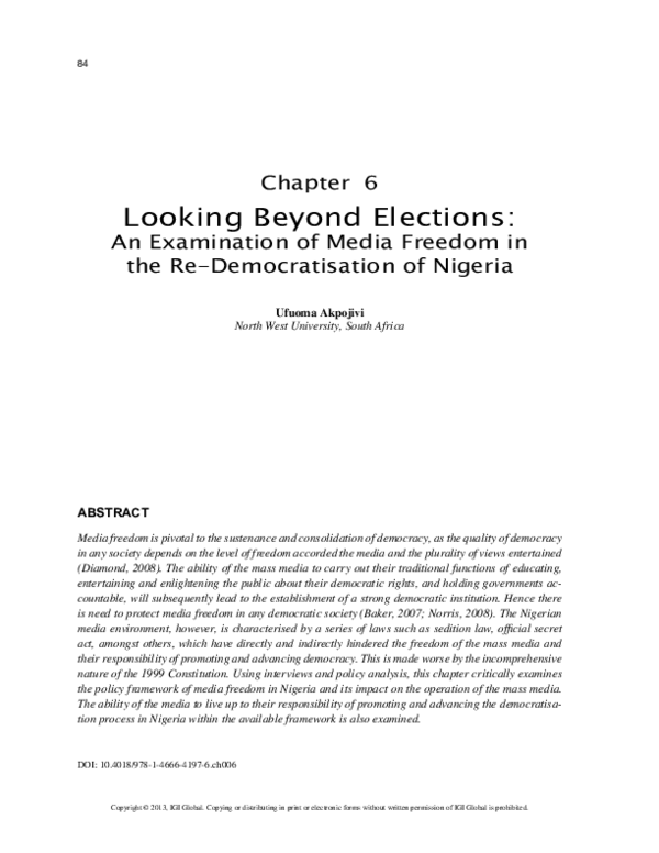 (PDF) Looking Beyond Elections