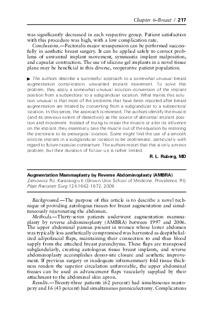 (PDF) Augmentation Mammaplasty by Reverse Abdominoplasty (AMBRA) | Ercan Karacaoglu - Academia.edu