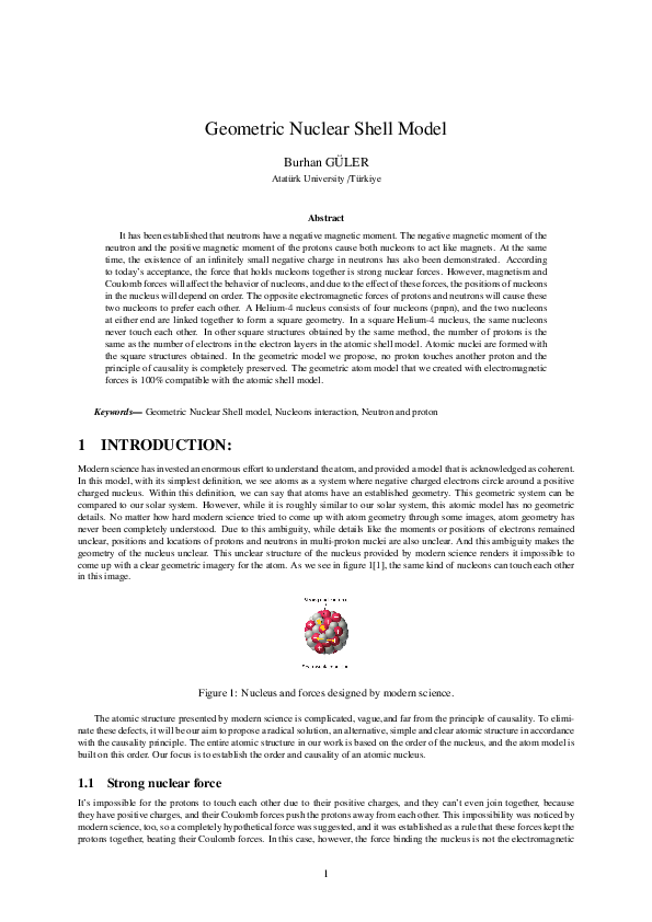 (PDF) Geometric Nuclear Shell Model | Burhan Guler - Academia.edu