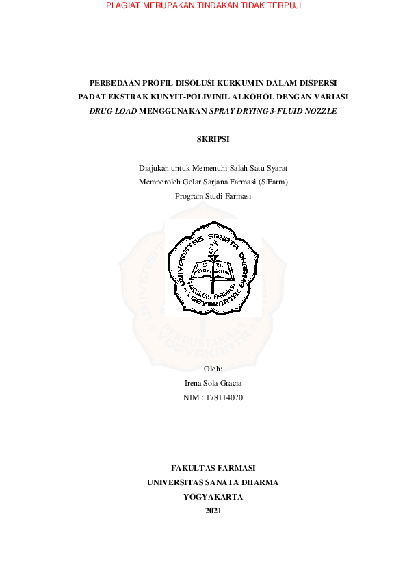 (PDF) Perbedaan profil disolusi kurkumin dalam dispersi padat ekstrak ...