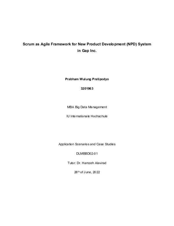 (PDF) Scrum as Agile Framework for New Product Development (NPD) System ...
