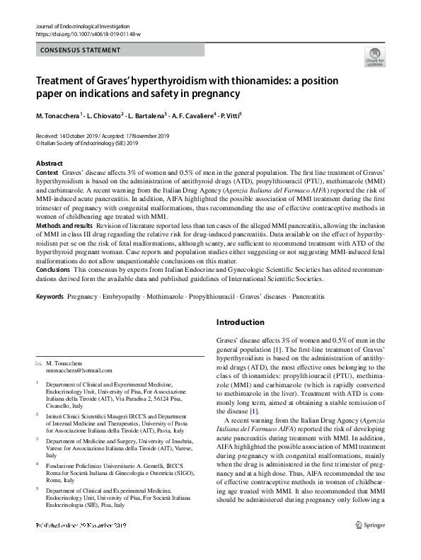 (PDF) Treatment of Graves Hyperthyroidism with Thionamides-Derived ...
