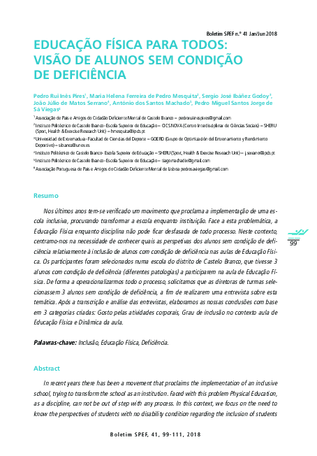 (PDF) Educação Física Para Todos: Visão De Alunos Sem Condição De ...