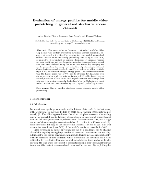 (PDF) Prefetching in