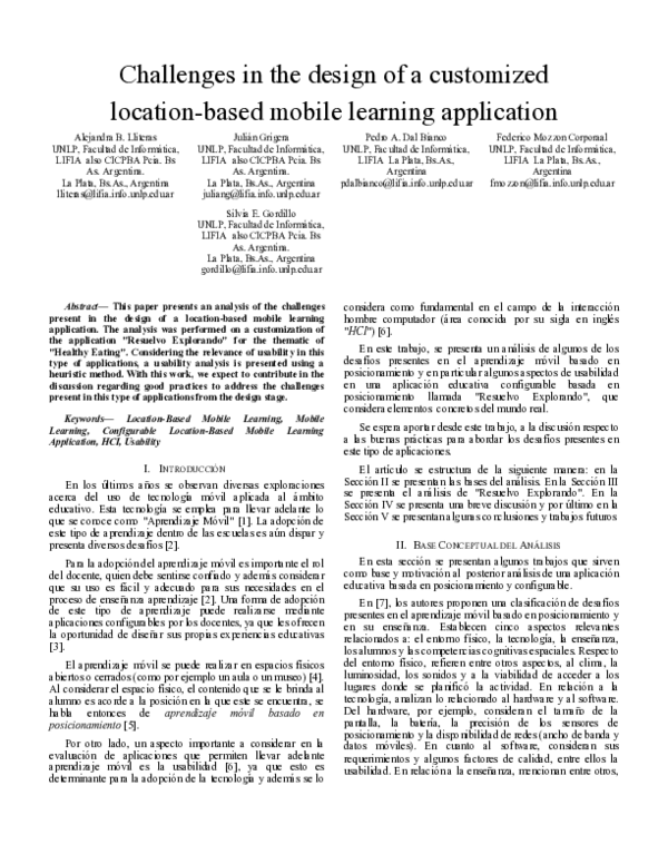Pdf Challenges In The Design Of A Customized Location Based Mobile