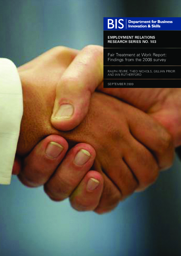 (PDF) Fair Treatment at Work Report: Findings from the 2008 Survey ...