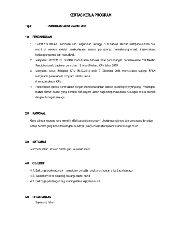 (DOC) KERTAS KERJA PROGRAM