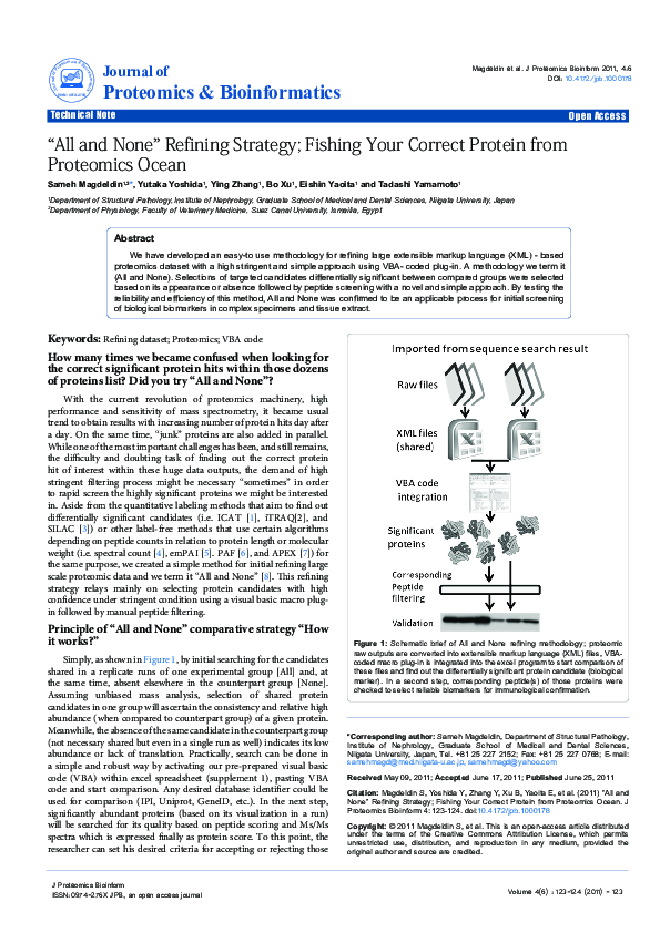 (PDF) All and None" refining strategy; Fishing your correct protein ...
