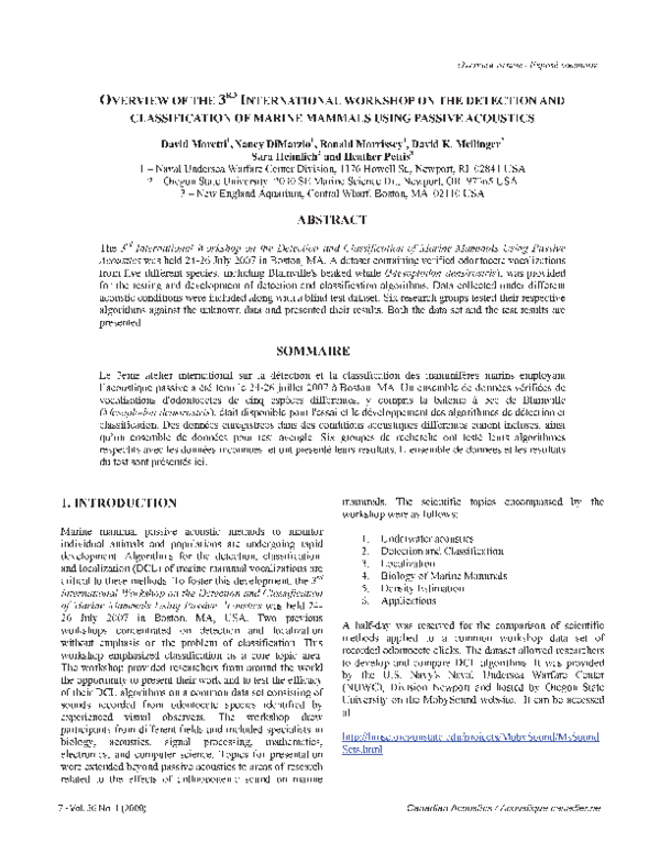 (PDF) Overview of the 3 RD International workshop on the detection and ...