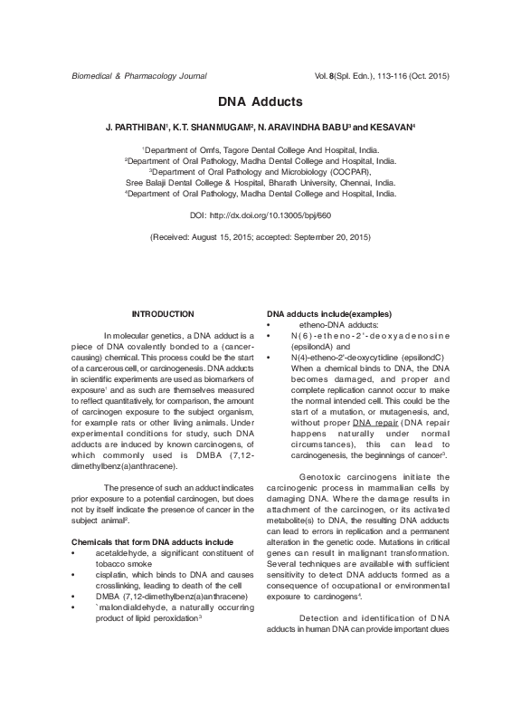 (PDF) DNA Adducts
