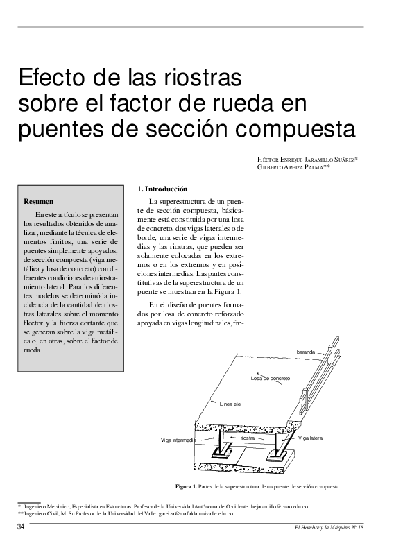 (PDF) Efecto de las riostras sobre el factor de rueda en puentes de ...