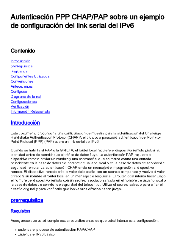(PDF) Autenticación PPP CHAP/PAP sobre un ejemplo de configuración del link serial del IPv6 ...